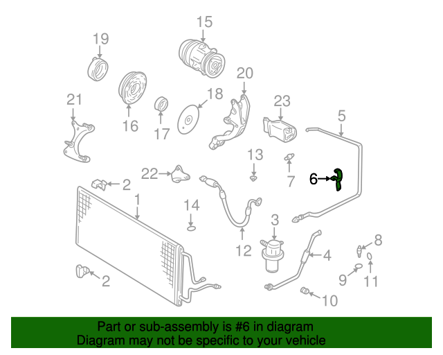 10294664 - AC Line Clip 2000-2003 Chevrolet | GM Wholesale Direct