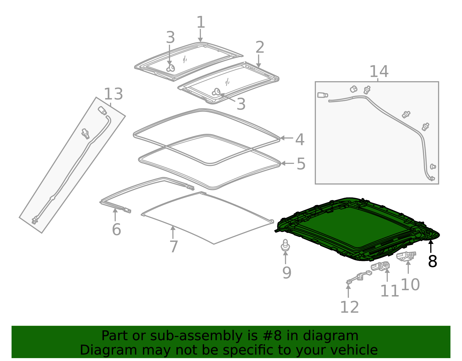 42673418 - Sunroof Housing 2022-2023 Chevrolet Bolt EUV | Gateway Buick ...