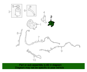 57225-22500 - Power Steering Pump Mount Bracket 2006-2011 Kia | Kia ...