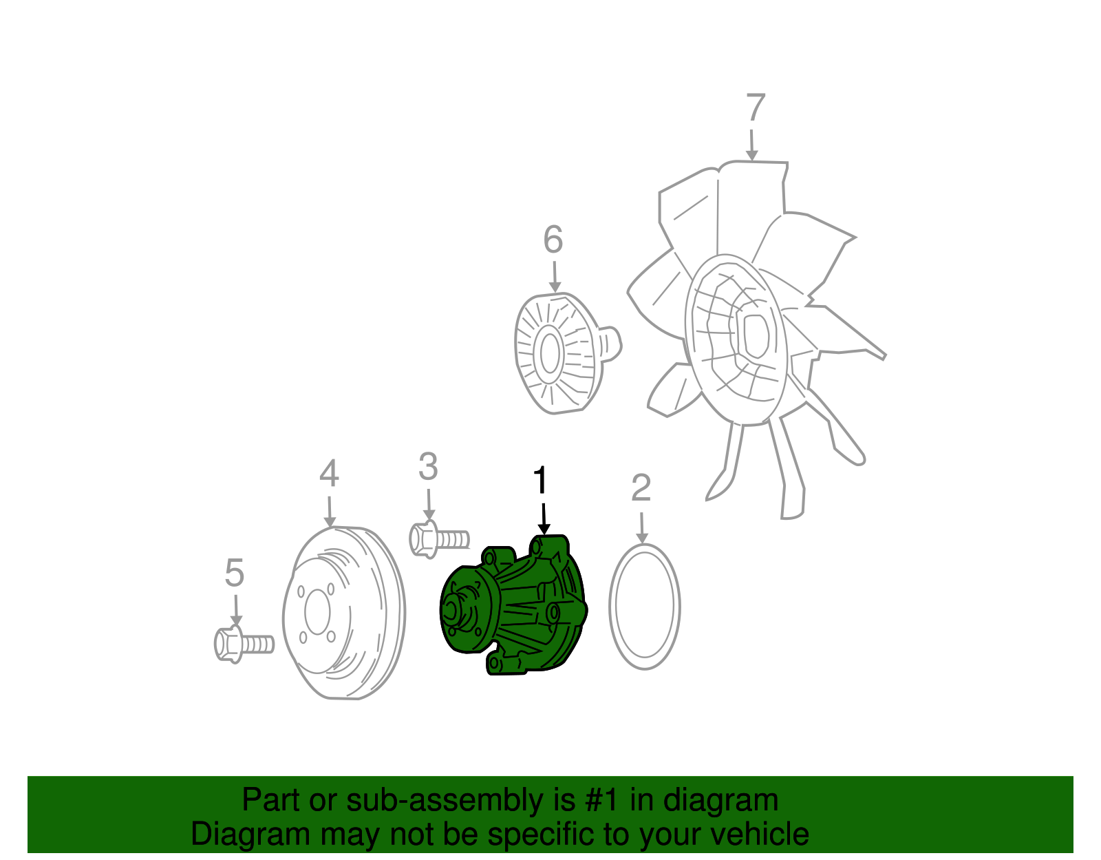 PW-464 - Motorcraft™ Engine Water Pump 2001-2011 Ford | AwesomeParts.com
