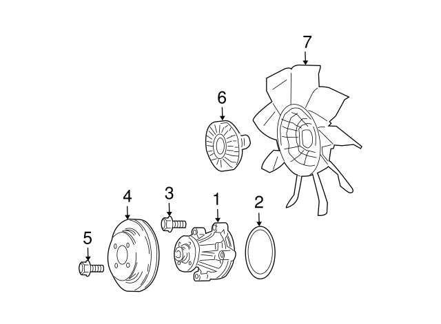 2001-2011 Ford Water Pump 5W7Z-8501-AA | OEM Parts Online
