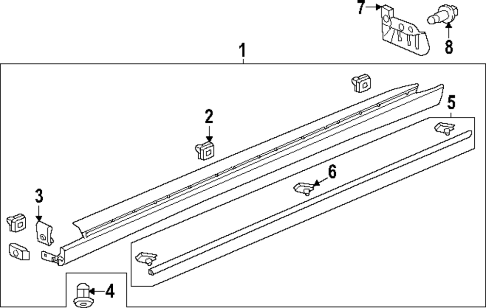 91515-3A0-A01 - 2023-2025 Honda - Wheel Opening Molding Clip | Genuine Honda Parts