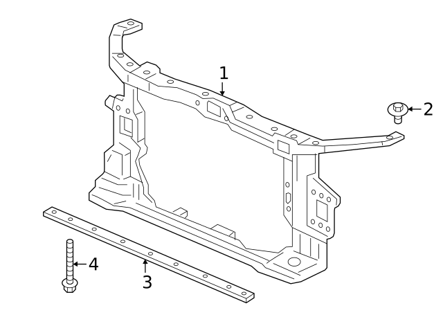 71410-TGH-A01 - Bulkhead Assembly, Front 2017-2020 Honda Civic | Honda ...
