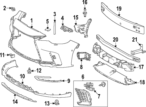 Bumper & Components - Front for 2024 Lexus RX350 | Lexus OE Parts