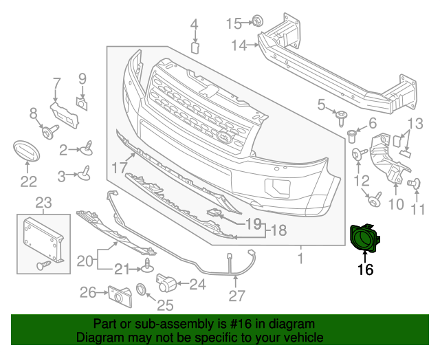Genuine Lamp Bezel for 2013-2015 Land Rover LR2 | Land Rover Part ...
