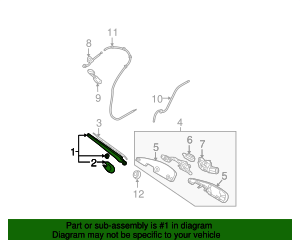 Kia 2005-2010 Kia Sportage Wiper Arm 98811-1F001 | KIA Parts Hub Kia ...
