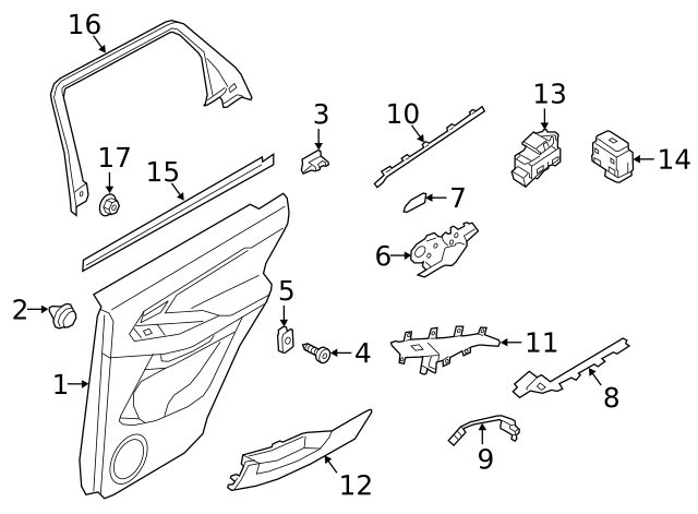 2020-2021 Land Rover Range Rover Evoque Frame Molding LR114208 | OEM ...
