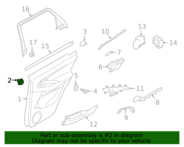 2020-2023 Land Rover Door Trim Panel Clip LR090382 | JaguarParts.com