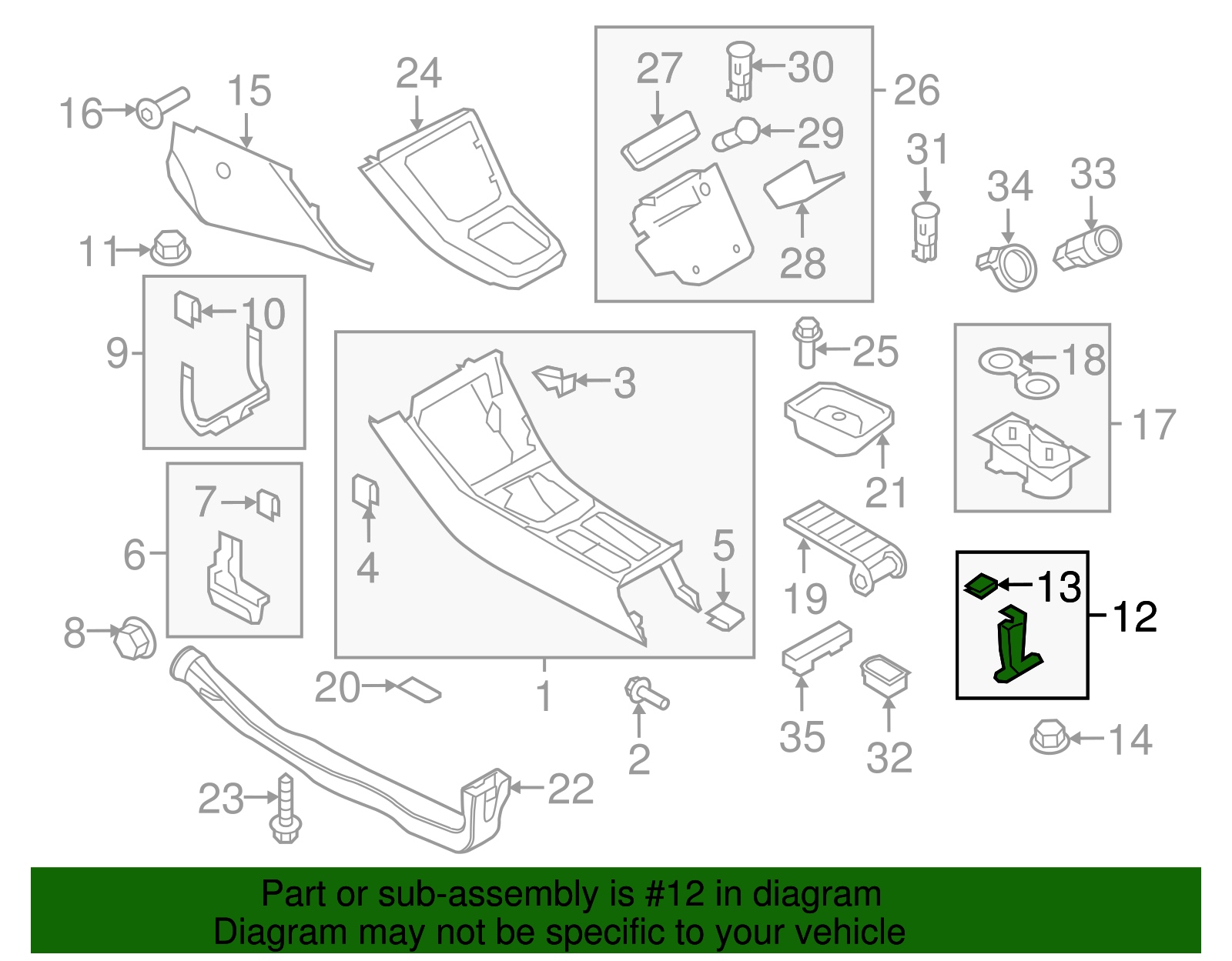 5N0-867-853-B - High-Quality Console Bracket for 2009-2018 Volkswagen ...