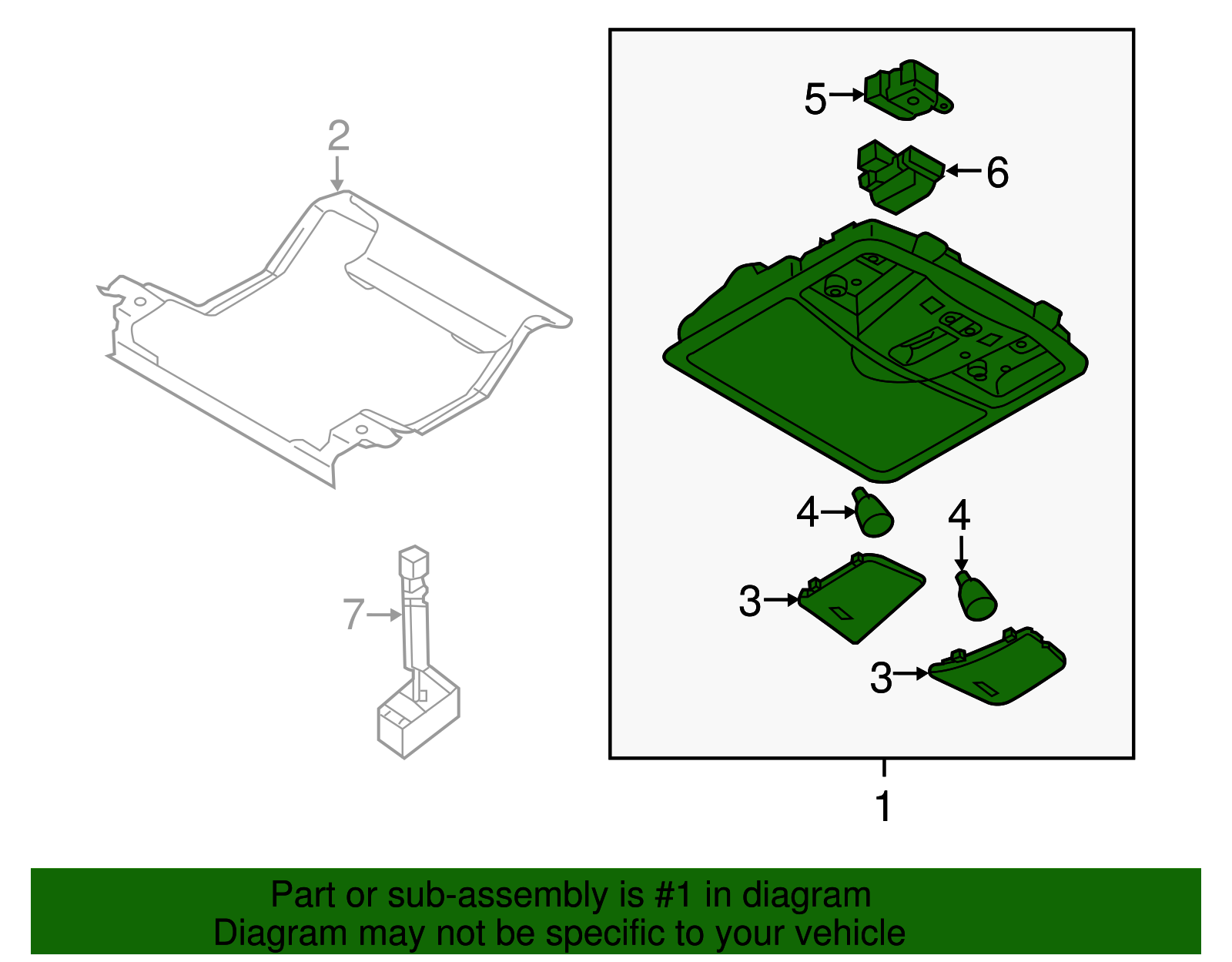 2018 Infiniti QX80 Overhead Console 26430-6GW0A | Infiniti of Orland Park