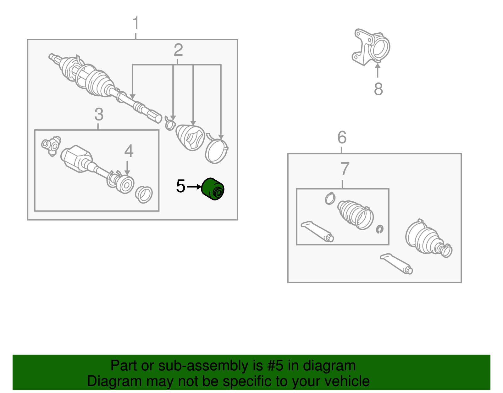 2004-2014 Toyota Drive Shaft Damper 43474-48030 | Retail Performance ...