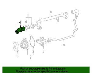2003-2005 Mercedes-Benz C 230 Engine Coolant Thermostat Housing 271-200 ...