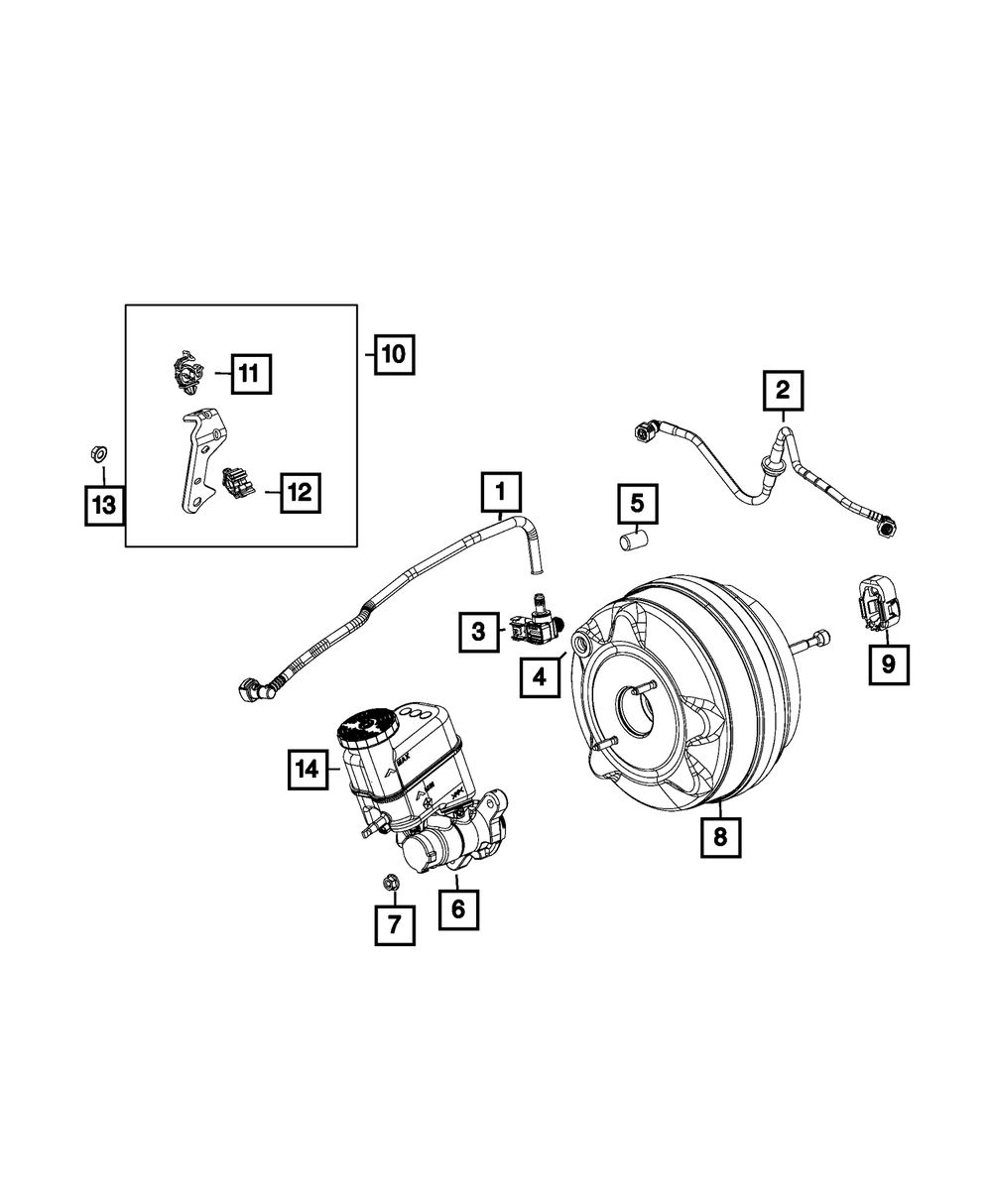 2017-2022 Jeep Compass Brake Booster Vacuum Hose 4581914AD | Mopar eStore