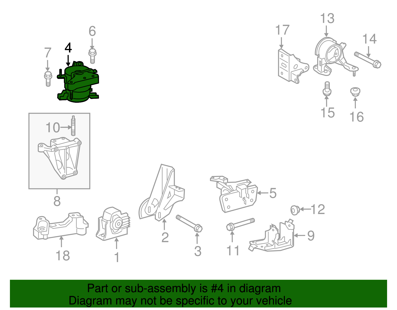 12305-36030 - High-Quality Engine Mount for 2011-2016 Scion tC ...
