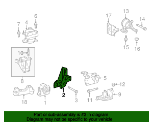 12311-36060 - Front Mount Bracket - 2011-2016 Scion tC | Nucar Toyota Parts