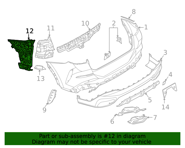 51128069963 - 2020-2023 BMW X6 Outer Support (51-12-8-069-963) | BMW of ...