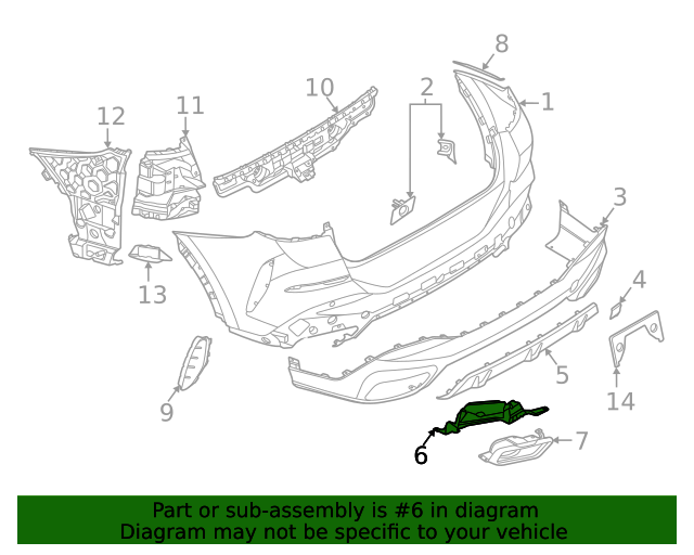 51128074187 - 2020-2024 BMW X6 Mount Bracket (51-12-8-074-187) | BMW of ...