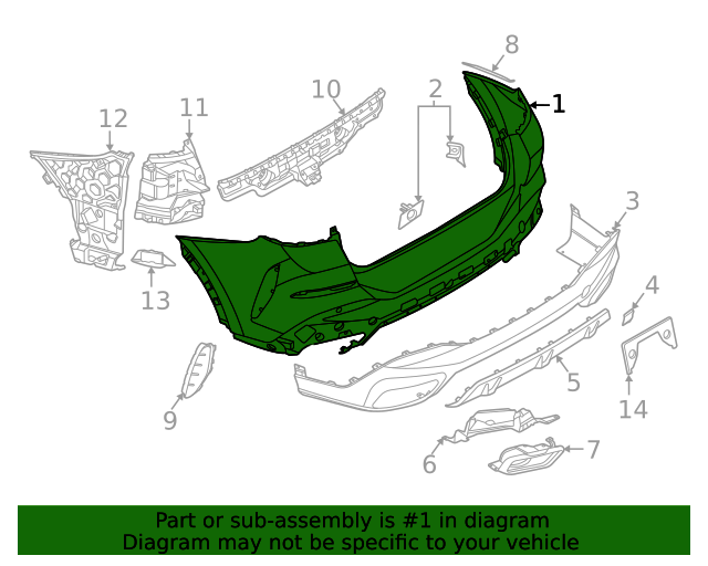 51128099211 - 2020-2024 BMW X6 Bumper Cover (51-12-8-099-211) | BMW of ...