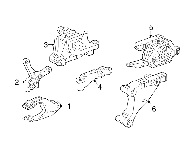 2016-2019 Chevrolet Volt Transmission Mount Strut Bracket 23469747 ...