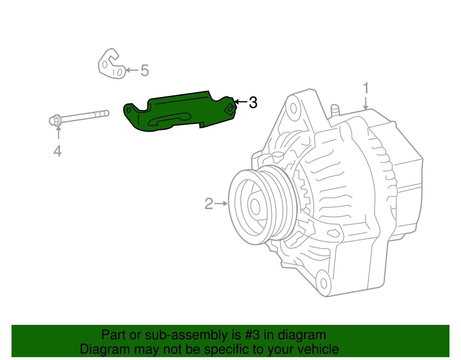 2008-2014 Scion xD Alternator Bracket 16381-37010 | Toyota Parts Center
