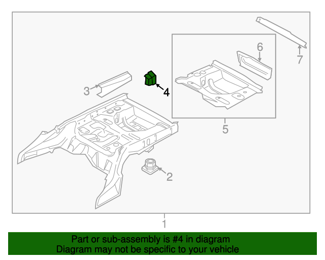 41-10-7-175-173 - Rear Floor Pan Bumper - 2009-2019 BMW | BMW Parts ...
