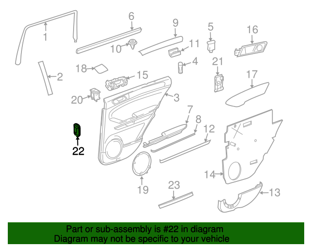 164-690-55-62 - Door Molding 2007-2012 Mercedes-Benz | AutoNationParts.com