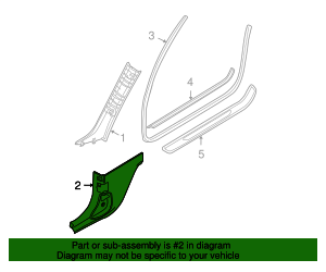 51437144533 - 2006-2013 BMW Kick Panel Trim (51-43-7-144-533) | BMW of ...
