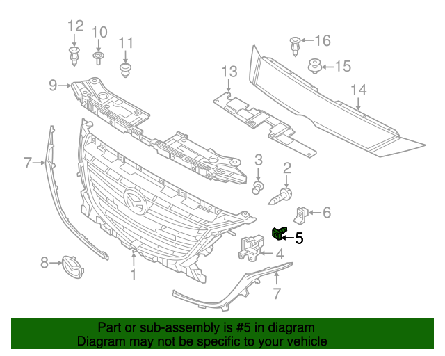 KD45-50-1K5A - Grille Assembly Pin - 2013-2024 Mazda | Mazda Swag
