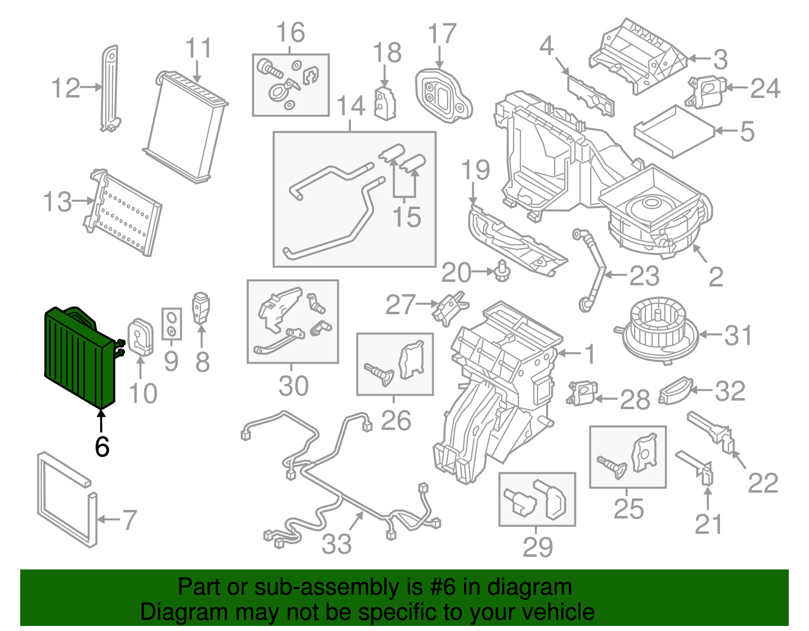 5QE-816-103-L - A/C Evaporator Core 2016-2018 Audi A3 Sportback e-tron ...