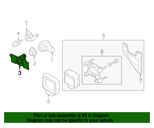 2017-2019 Volkswagen Golf Alltrack Park Sensor Bracket 5G9-998-399-GRU ...