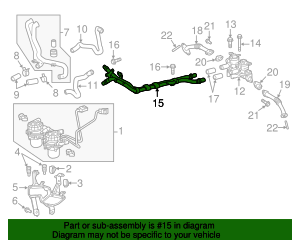 Genuine Toyota Hose Assembly part# 17303-0S010 for 2007-2013 Toyota ...