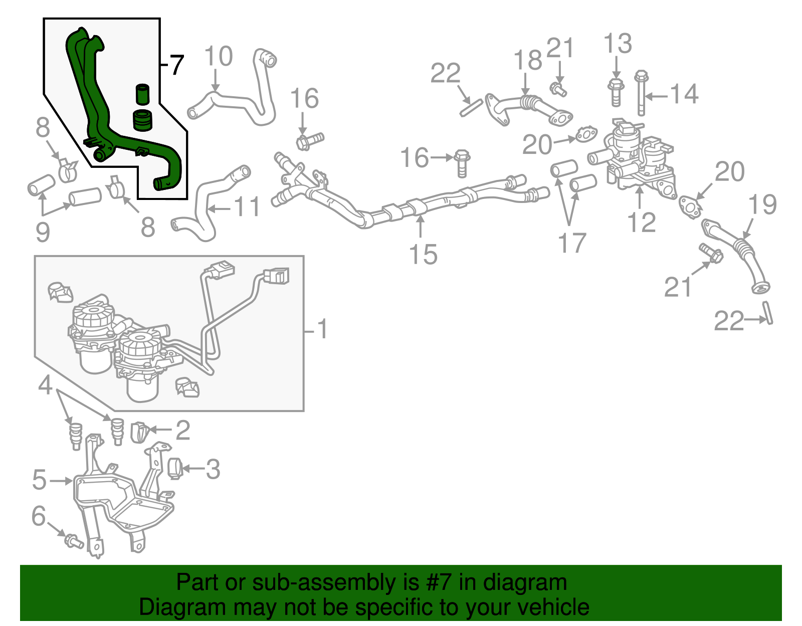 2007-2013 Toyota Tundra Inlet Hose 17621-0S012 | Retail Performance ...
