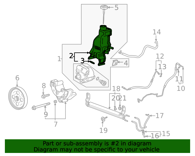 2020-2024 GM Power Steering Fluid Reservoir 84817616 GM | GMPartsDirect.com