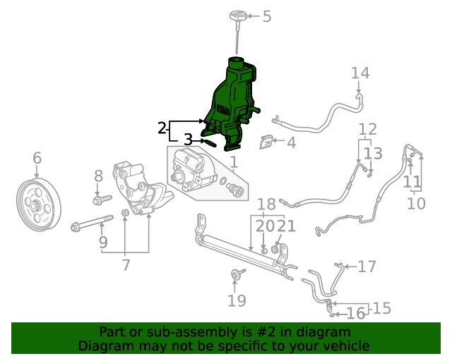 2020-2021 GM Power Steering Pump Reservoir 84817616 | GMPartsDirect.com