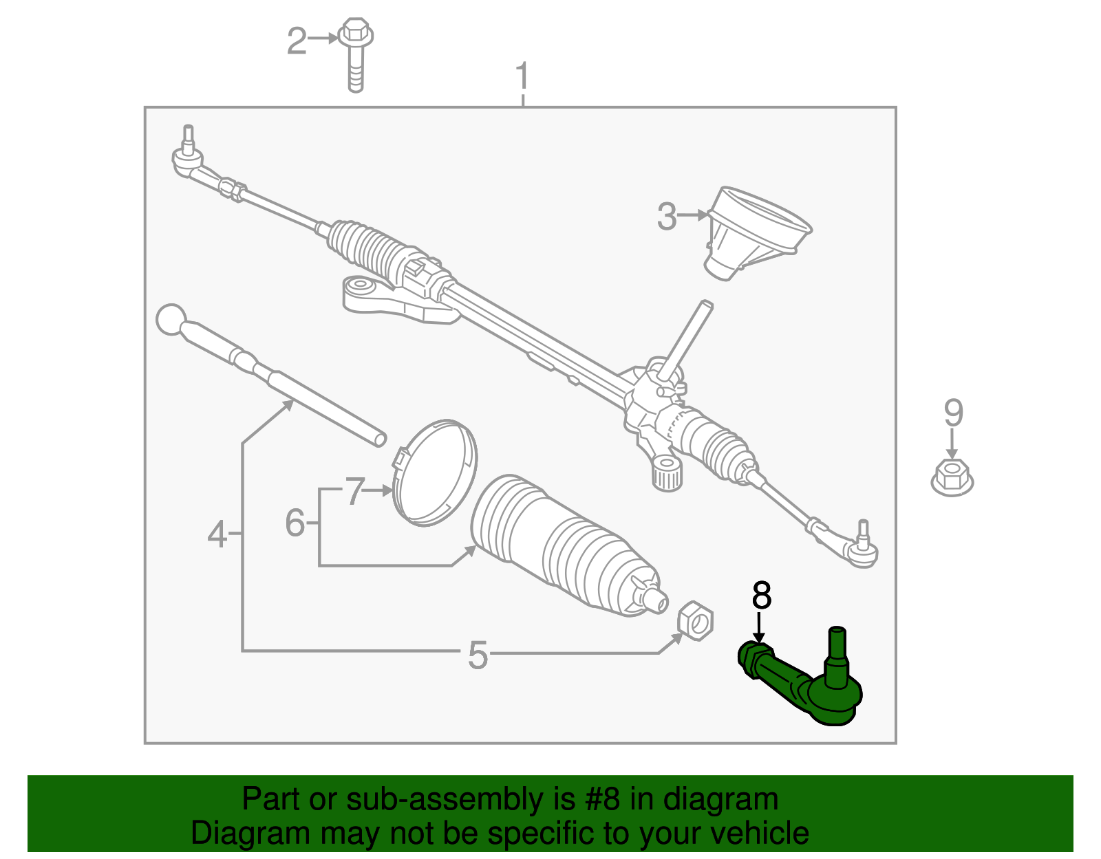 2011-2019 Ford Fiesta Motorcraft™ Outer Tie Rod MEF-141 | OEM Parts Online