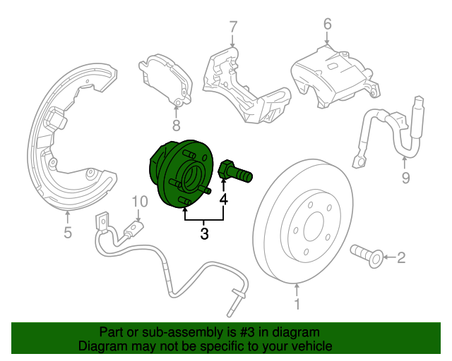 2016-2021 GM Hub & Bearing 13512895 | QuirkParts