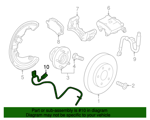 85565417 - Front Passenger Side Wheel Speed Sensor 2016-2023 Chevrolet ...