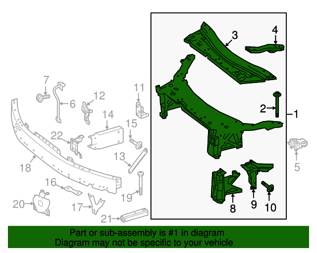 253-620-18-01 - Radiator Support 2016-2020 Mercedes-Benz | Mercedes ...