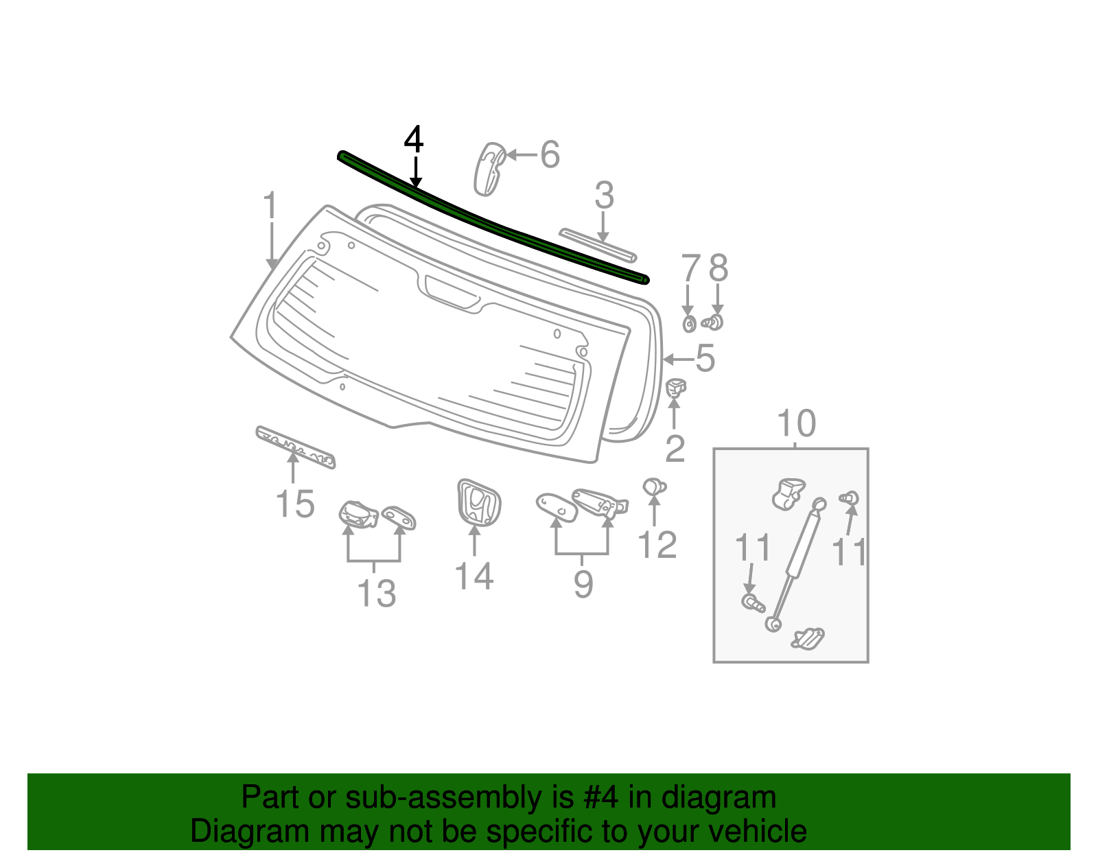 73250-S9A-003 - Molding 2002-2006 Honda CR-V | Honda Parts Online