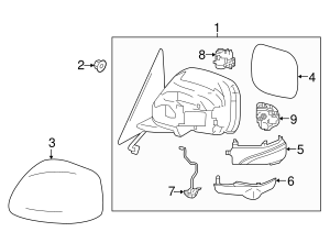 96302-5ZW0B - Mirror Assembly - 2017-2019 Nissan Armada | Nissan OEM ...