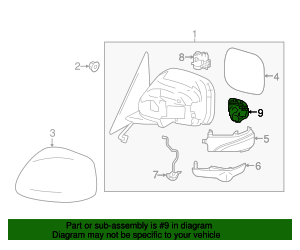 96367-1LA1A - Mirror Motor 2017-2024 Nissan Armada | Nissan Parts ...