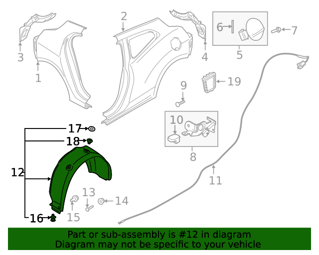 2019-2022 Hyundai Veloster N Wheelhouse Liner 86822-K9000 | World OEM ...