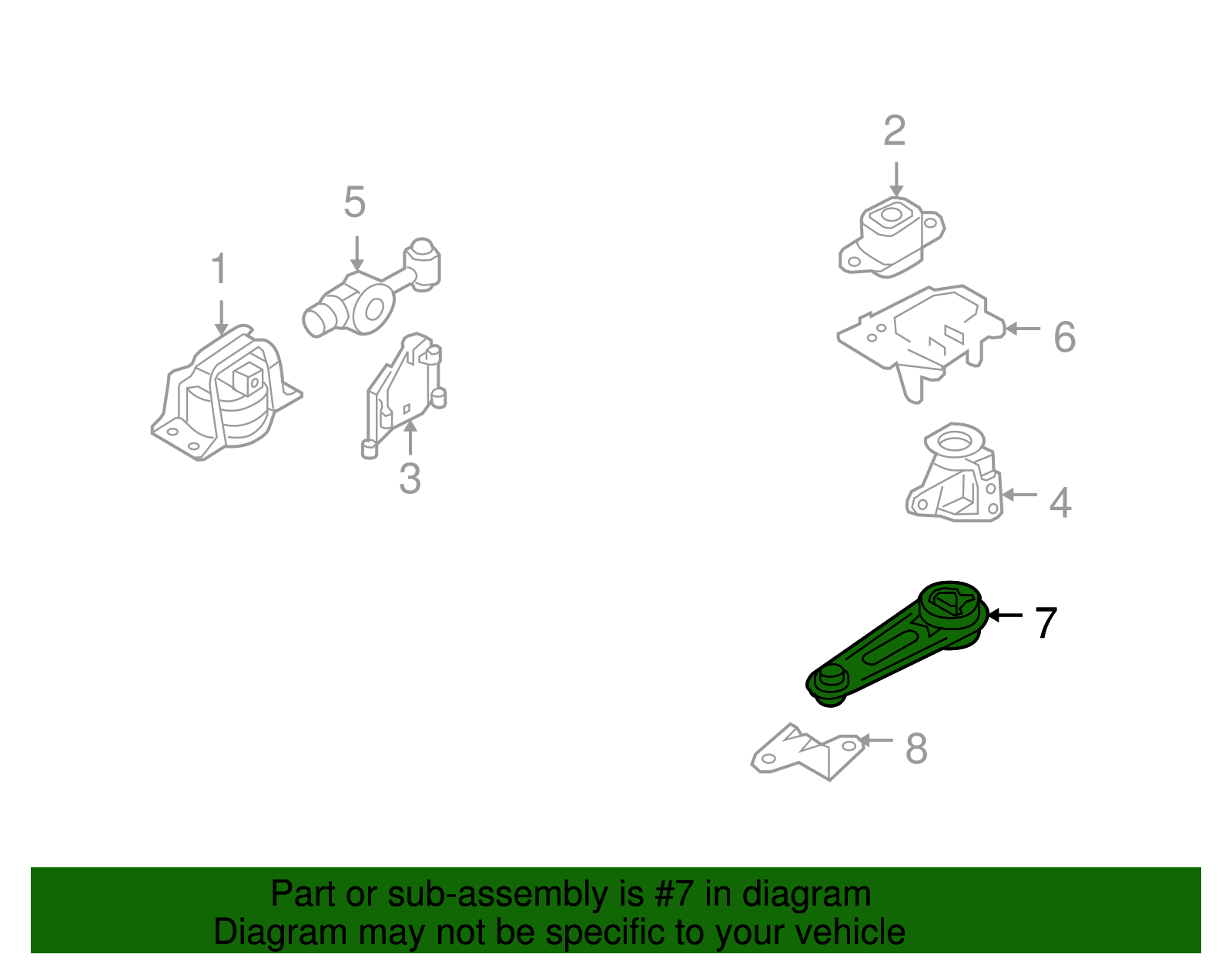 11360-EL00A - High-Quality Engine Mount for 2007-2012 Nissan Versa ...