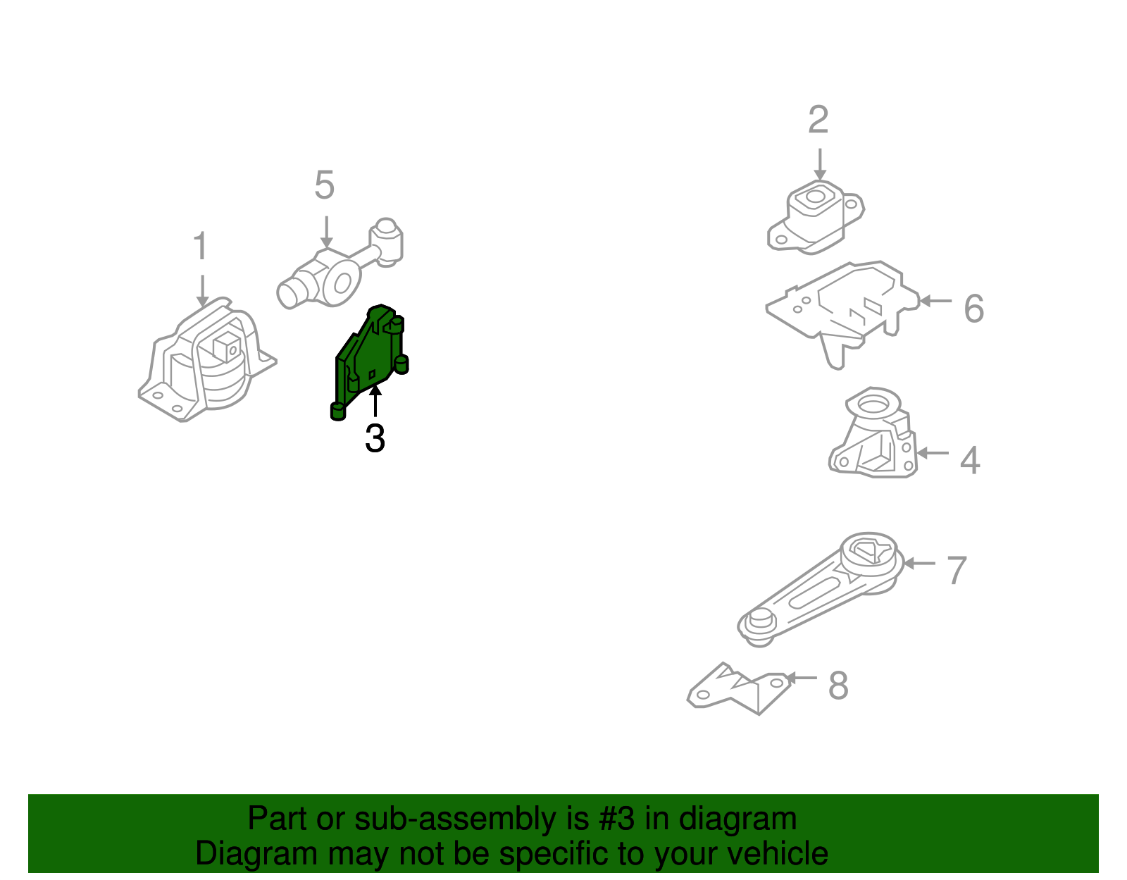 2007-2012 Nissan Versa Front Mount Bracket 11232-EL00B | Nissan Parts ...