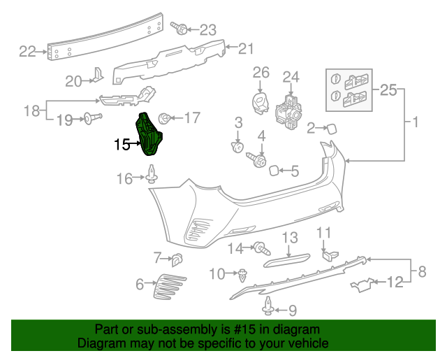 52156-24010 - Side Support - 2015-2018 Lexus | My L Parts