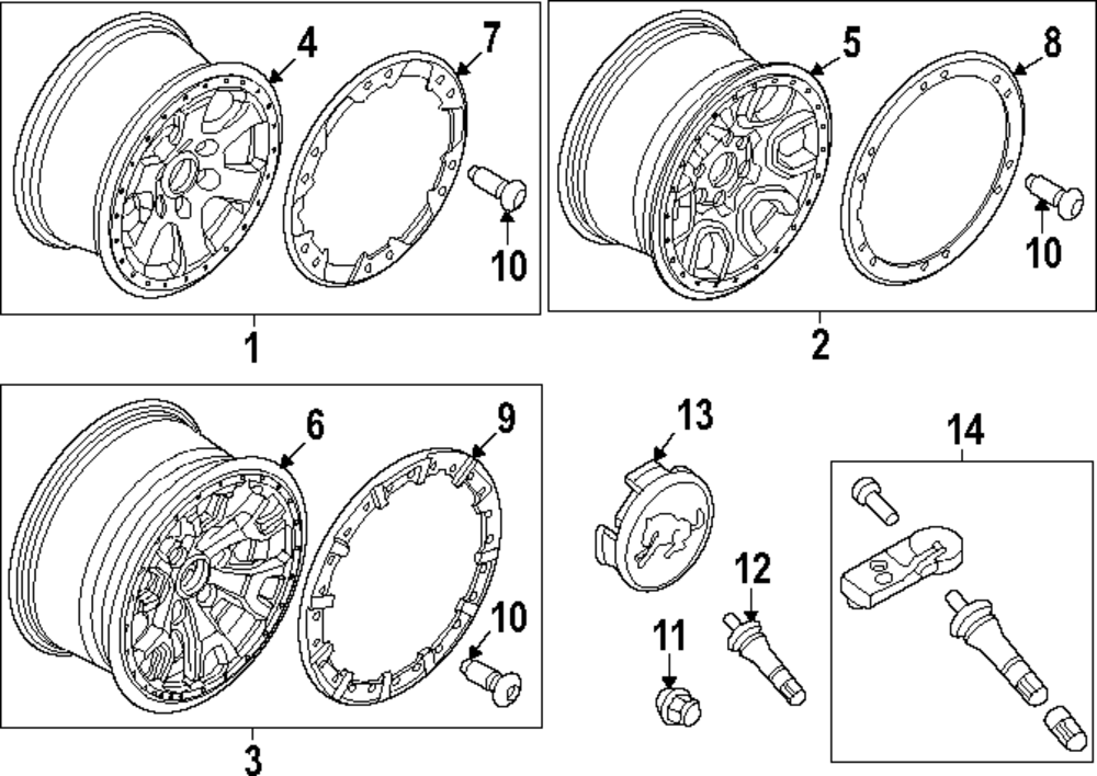 Genuine OEM Ford Part - Wheel Assembly N2DZ-1007-CA | Genuine OEM Ford ...