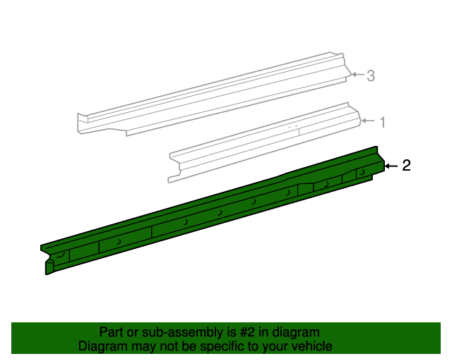 2009-2015 Toyota Tacoma Rocker Reinforced 61404-04010 | Toyota Parts Center