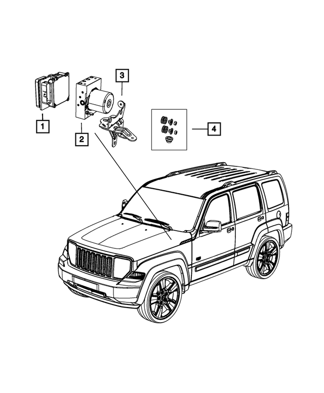 2012 Jeep Liberty Anti-Lock Brake Control Unit 68079343AB | My Mopar Parts