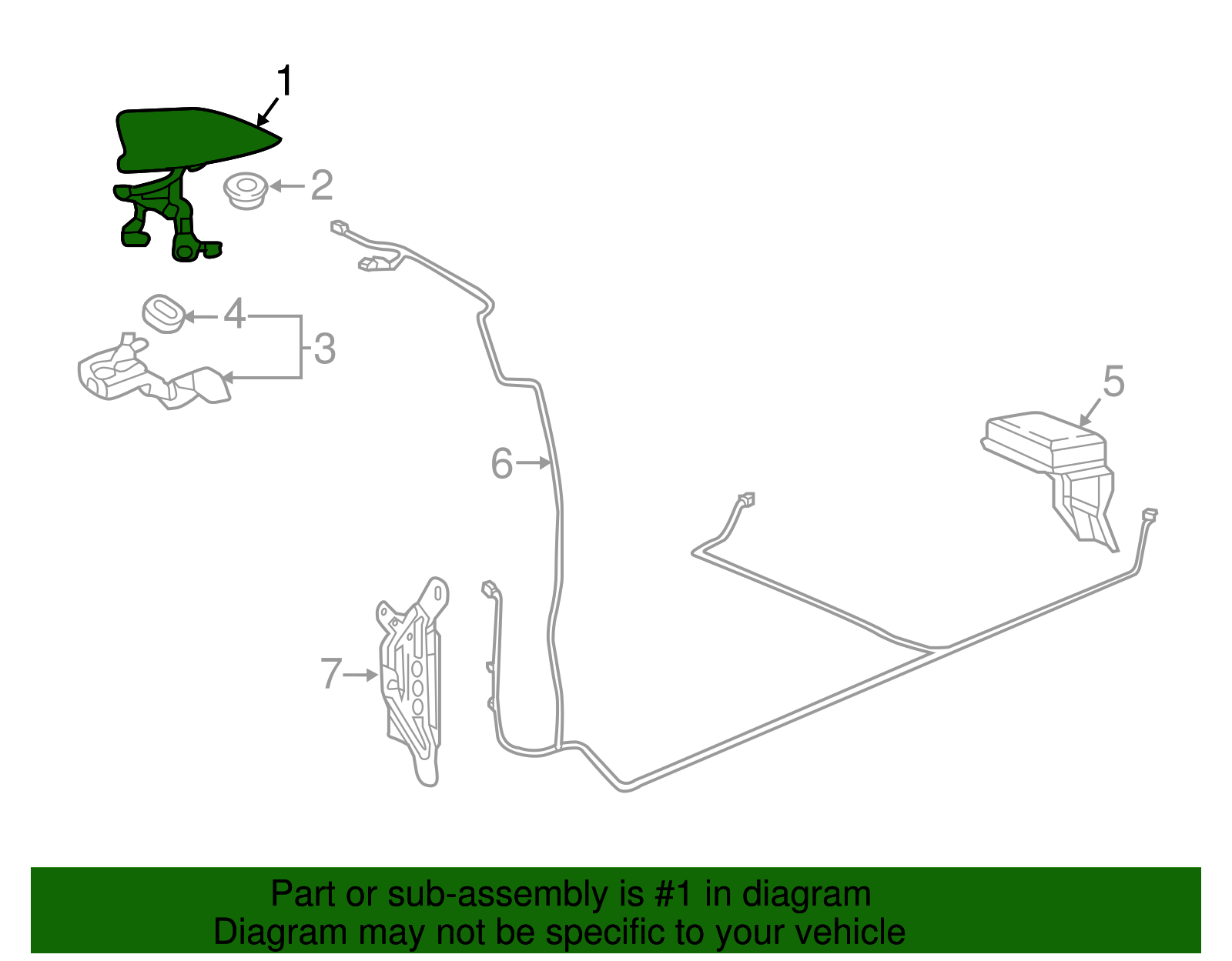 39150-T6Z-A01ZC - 2017-2023 Honda Ridgeline - Antenna Assembly Roof ...
