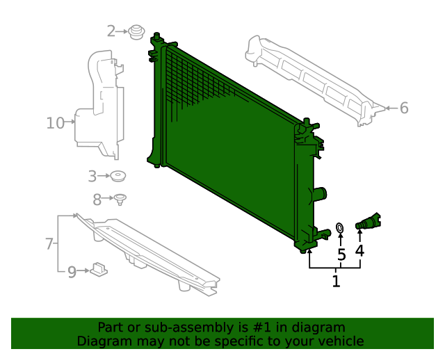 2022-2024 Toyota Radiator Assembly 16400-F2081 | OEM Parts Online